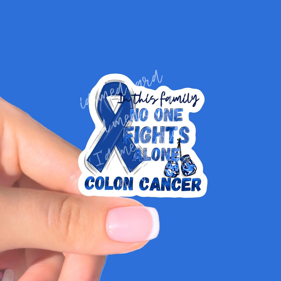 Colon Cancer Sticker Pack, Colon Cancer Awareness Ribbon, Support Decal ...