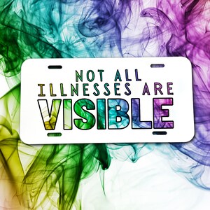 Invisible Illness, License Plate Custom for Men, Women, Disability ...