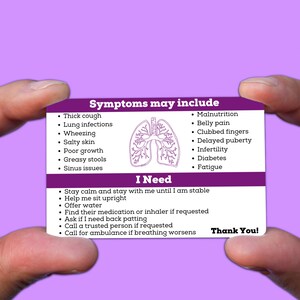 Cystic Fibrosis Medical Alert ID Card, Aware Tag, Cystic Fibrosis ...