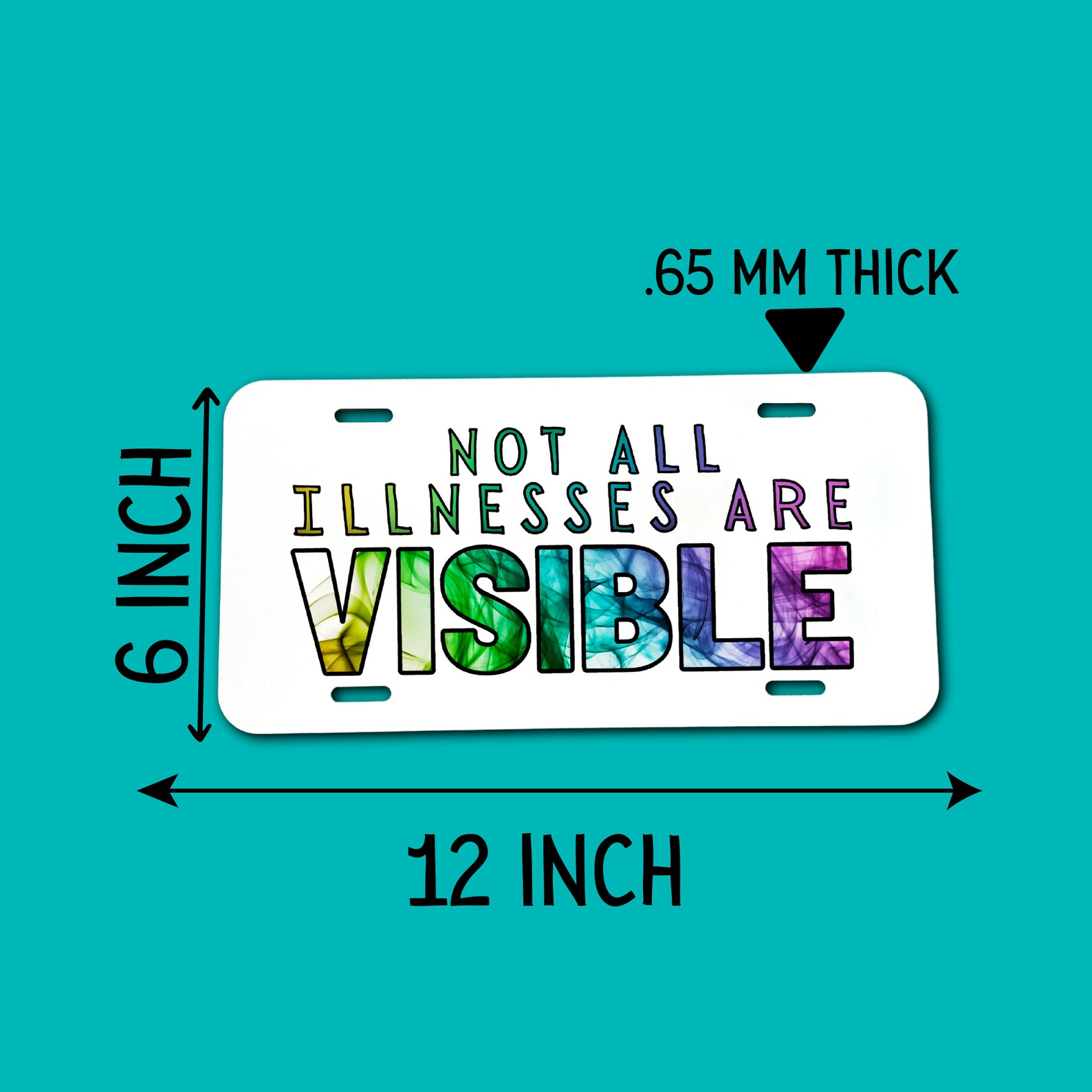 Invisible Illness, License Plate Custom for Men, Women, Disability ...