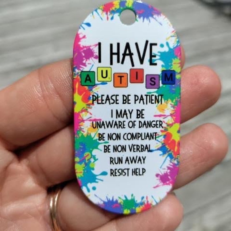 Autism Badge Contact - Etsy