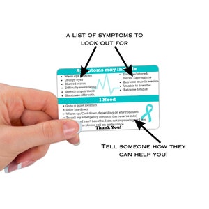 Myasthenia Gravis Emergency Medical ID Card Tag for Wallet, Myasthenia ...