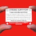 Stroke Survivor Medical ID Card, Emergency ICE Alert, Stroke Recovery ...