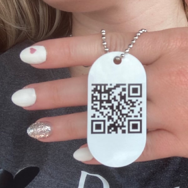 Qr Code Keychain - Etsy