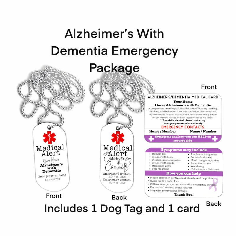 Dementia Alert Card - Etsy
