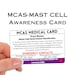 MCAS Mast Cell Activation Syndrome Medical Alert Card, Emergency ...