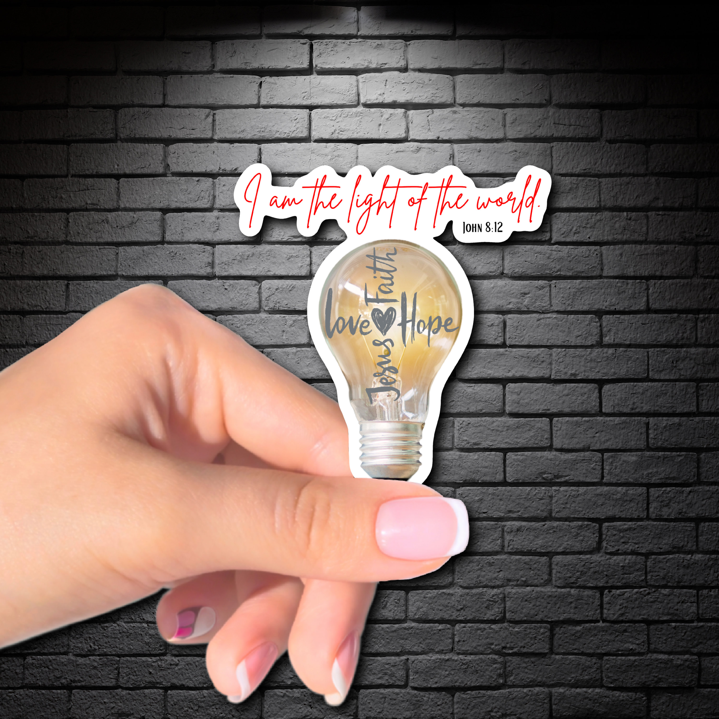 John 8-12 Red Letter Jesus Stickers Jesus is Light Yahweh - Etsy