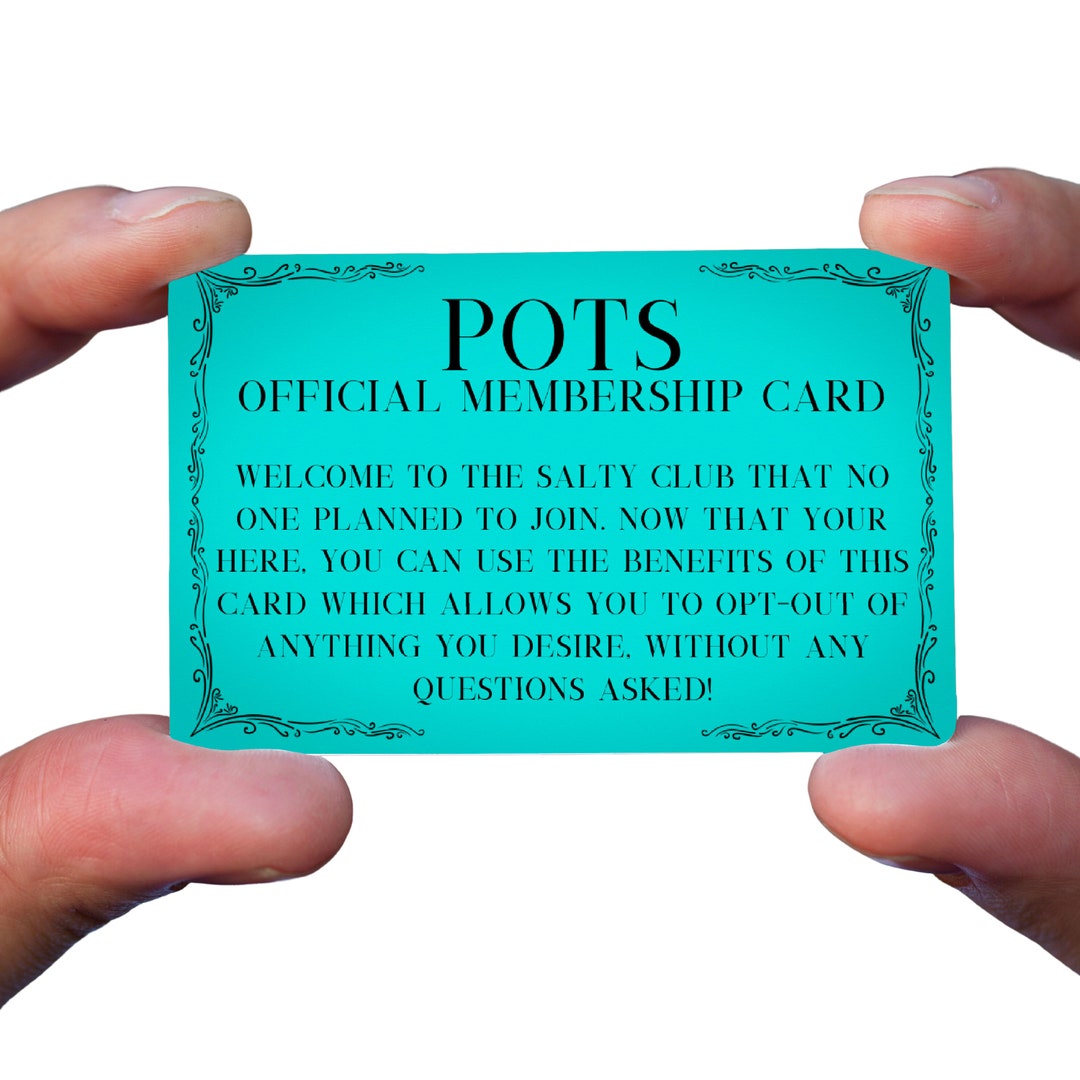 POTS Official Membership ID Card for Wallet Postural - Etsy