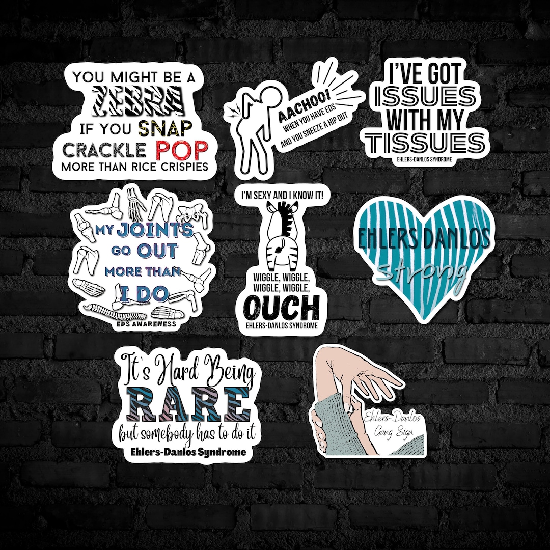 8 Pack Eds Sticker, Ehlers Danlos Sticker, Ehlers Danlos Awareness ...