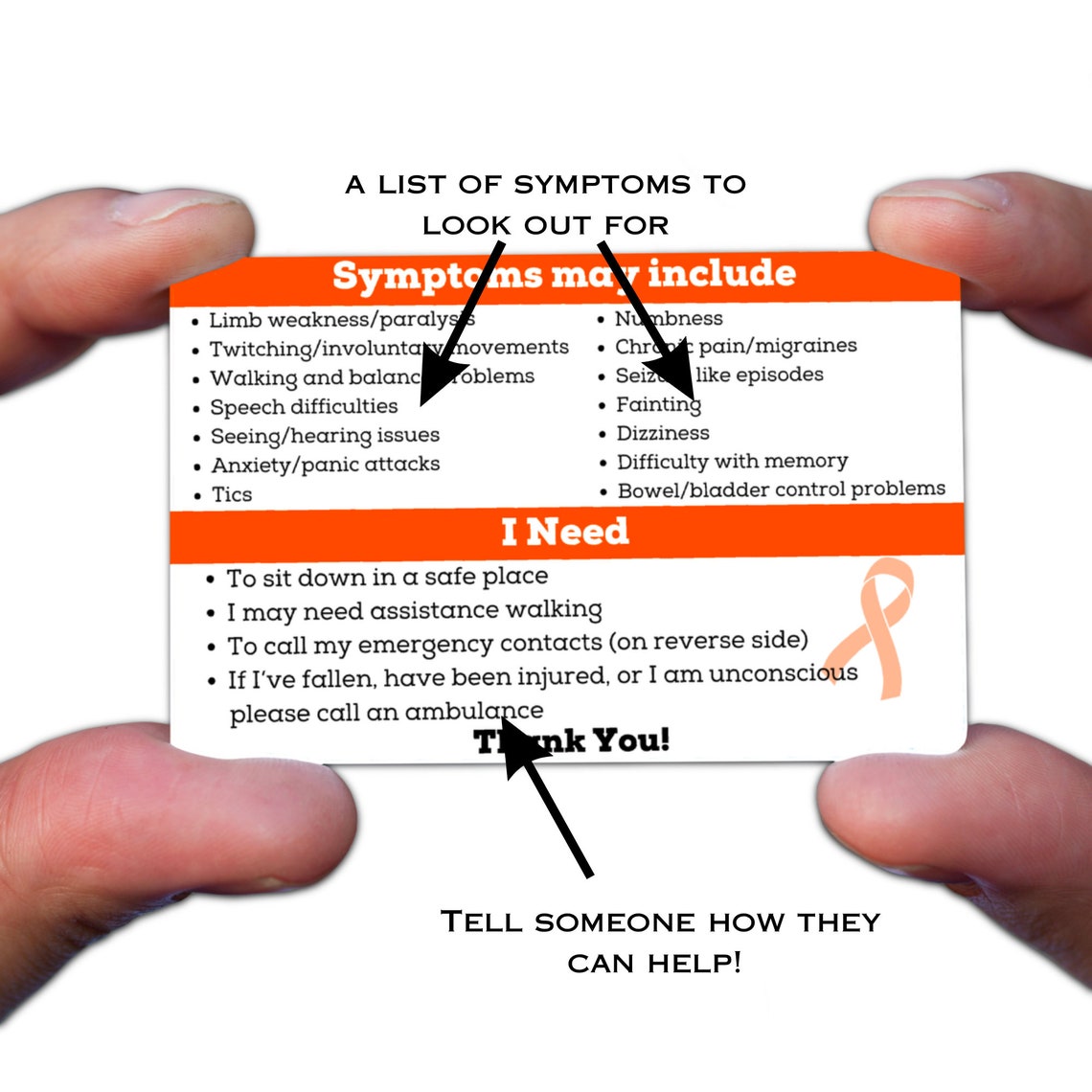 FND Card, FND Medical Alert ID Card for Wallet, Fnd Awareness Gift ...