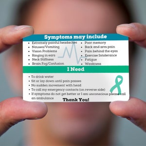 IIH Awareness Medical Alert Card, Iih Warrior, Iih Ribbon, Idiopathic ...