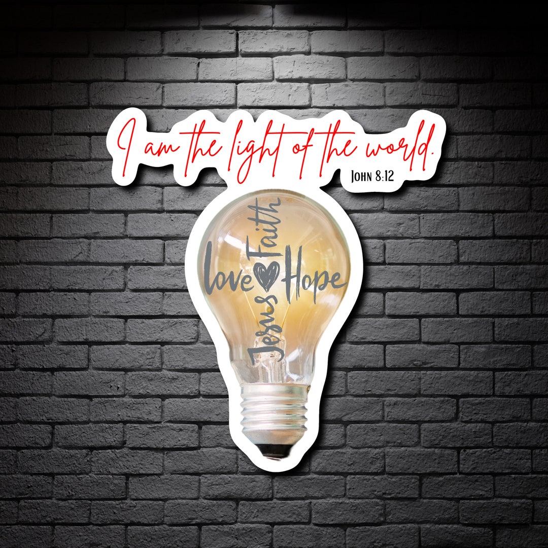 John 8-12 Red Letter Jesus Stickers, Jesus is Light, Yahweh, Messiah ...