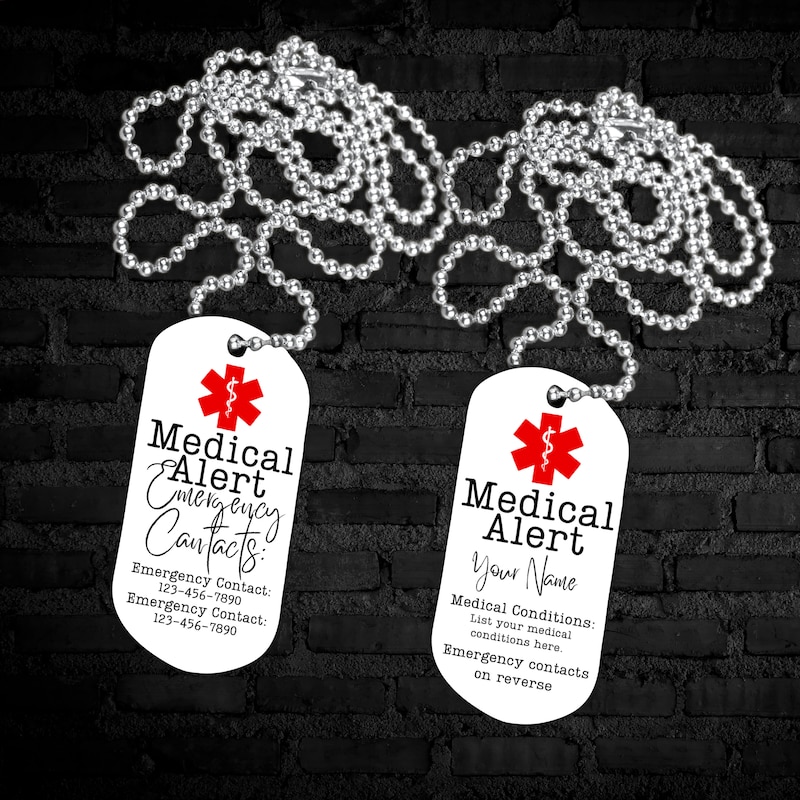 Medical Id Necklace - Etsy
