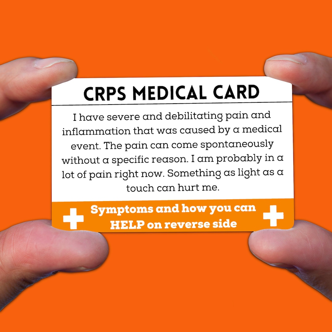 CRPS Medical Alert Card for Wallet, Chronic Complex Regional Pain ...