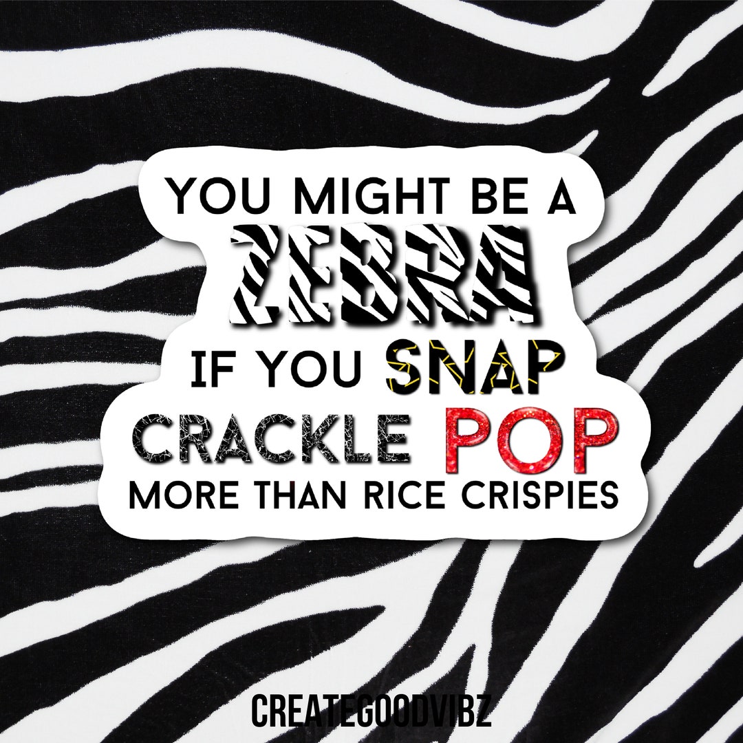 Zebra Eds Sticker, Ehlers Danlos Sticker, Ehlers Danlos Awareness ...