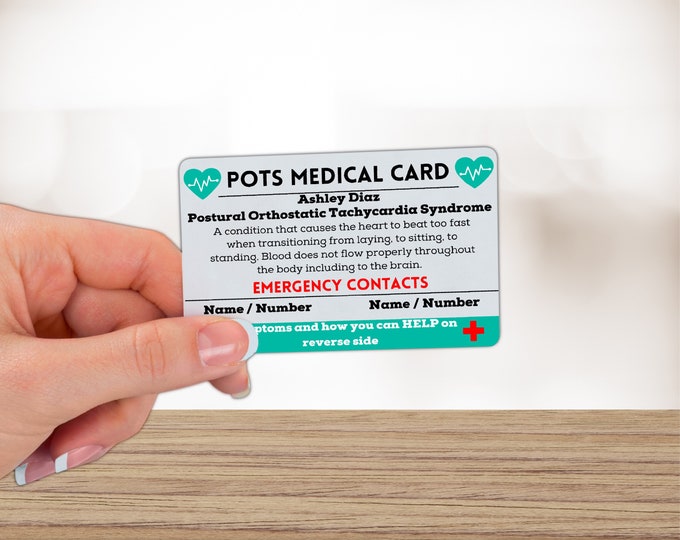 FND Card, FND Medical Alert ID Card for Wallet, Fnd Awareness Gift ...