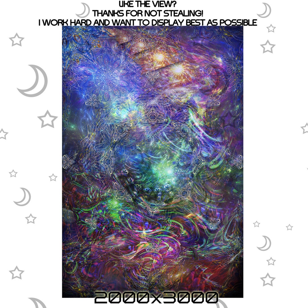 Advanced Inner Space Consciousness Oasis Trippy Visionary Art 5D Magic ...