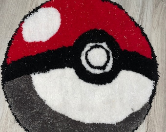 Pokeball Rug - Etsy