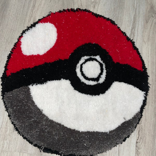 Pokeball Rug - Etsy