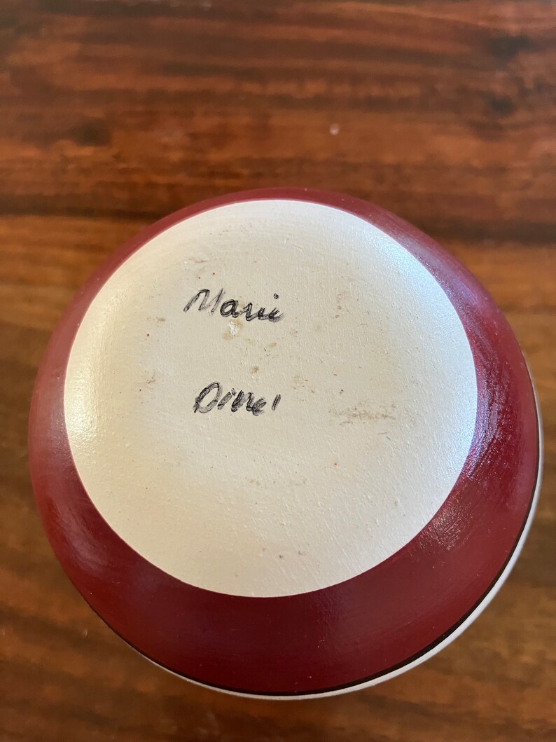 SIGNED Hopi Pottery Small Glazed Vase Trinket Native American - Etsy