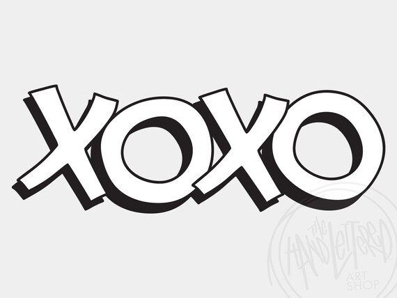 XOXO SVG Cut File Layered PNG Valentines Day Svg Love Kiss | Etsy