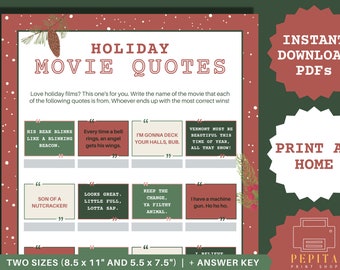 Christmas Movie Quote Quiz Game Printable W/ Answer Keys - Etsy