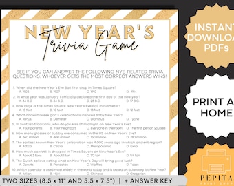 NEW YEAR'S Alphabet Game | Printable Game, NYE Party, Game Night, Kids ...
