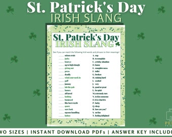Irish Slang Game - Etsy