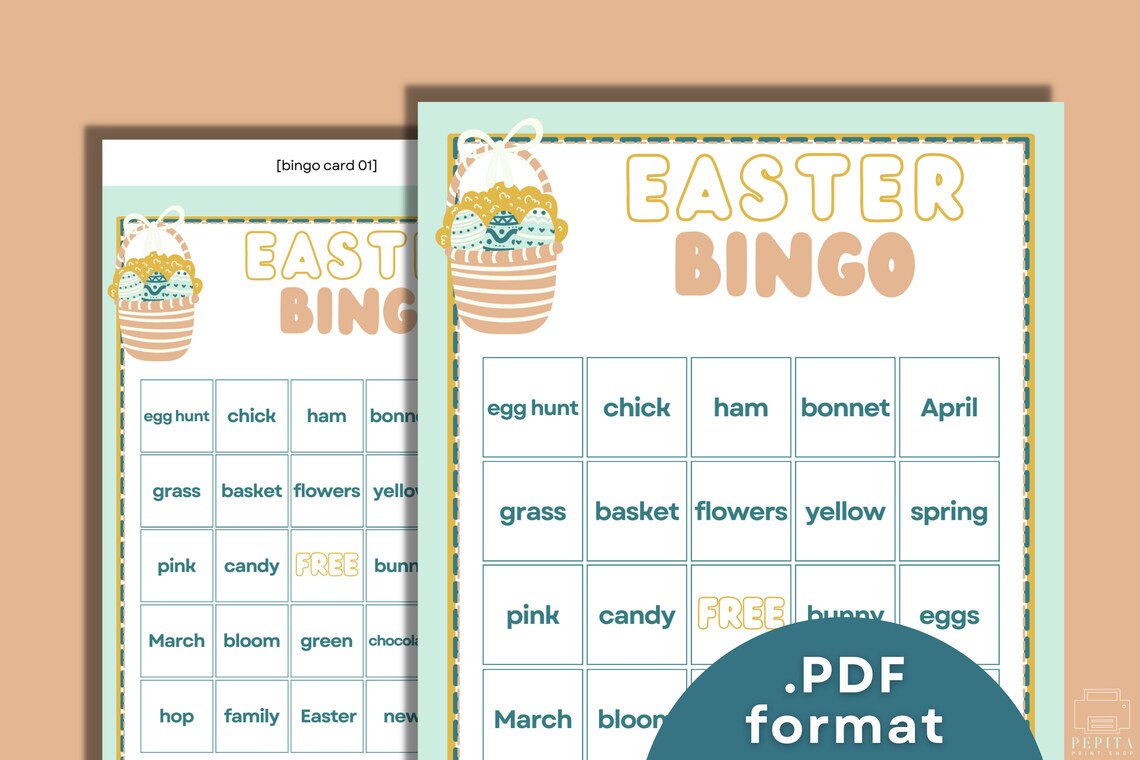 EASTER Bingo Printable Game Bundle Easter Party Games | Etsy