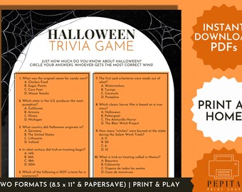 HALLOWEEN Scavenger Hunt Printable Game, Halloween Party, Game Night ...