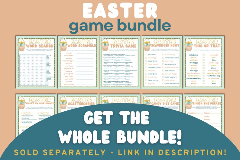 EASTER Scavenger Hunt Printable Game | Easter Party Games, Family Party ...