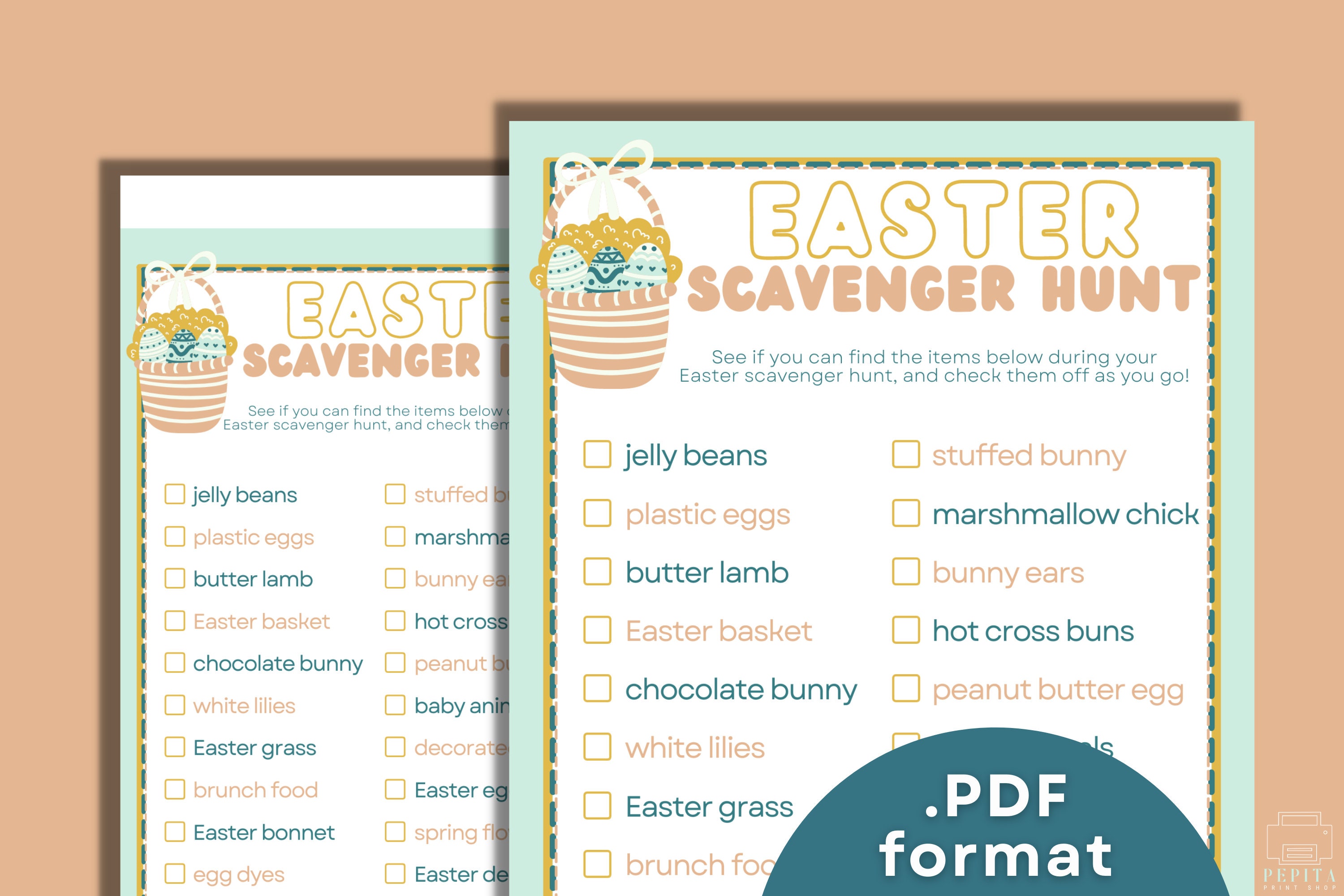 EASTER Scavenger Hunt Printable Game | Easter Party Games, Family Party ...