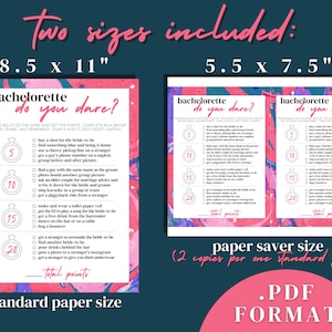 BACHELORETTE PARTY Do You Dare | Bachelorette Printables, Hen Party ...
