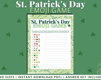 St Patrick's Day Green Trivia Printable Game St - Etsy