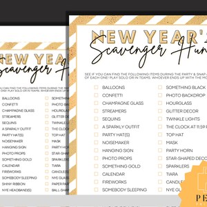 NEW YEAR'S Scavenger Hunt | Printable Game, NYE Party, Game Night, Kids ...