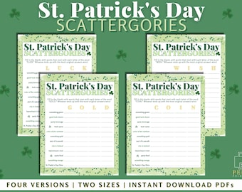 Printable St Patrick's Day Scattergories Game St - Etsy