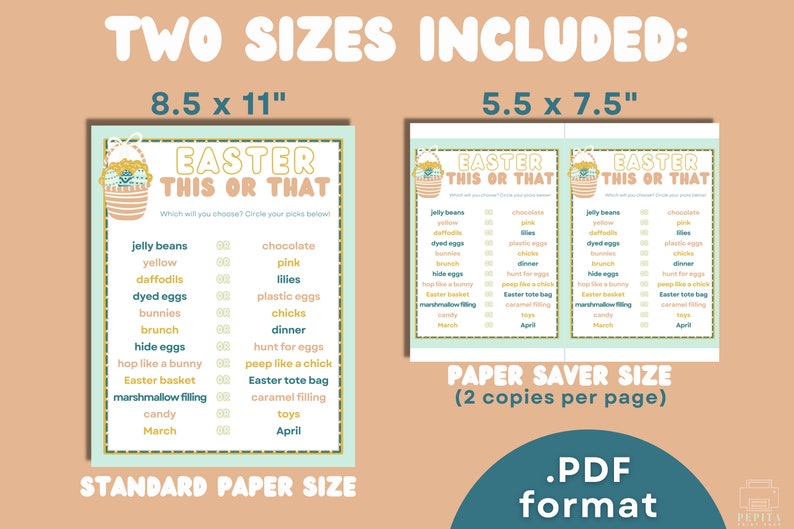 EASTER This or That Printable Game | Easter Party Games, Family Party ...