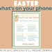 EASTER What's on Your Phone? Printable Game | Easter Party Games ...