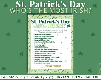 Printable St Patrick's Day Who is Most Like Leprechaun Game, St Paddy's ...
