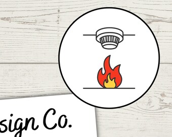 Fire Alarm Stickers - Etsy