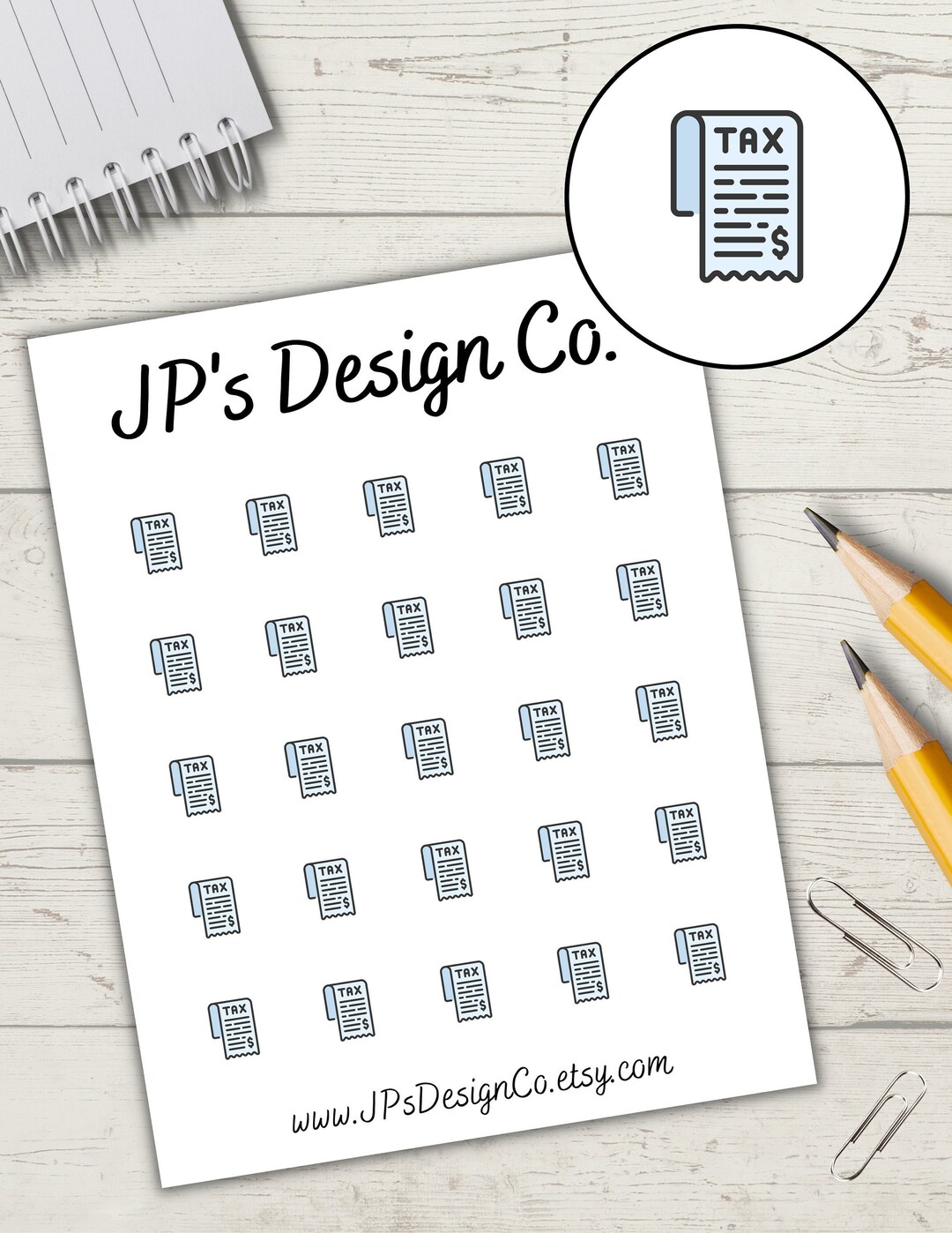Taxes Planner Stickers - Etsy