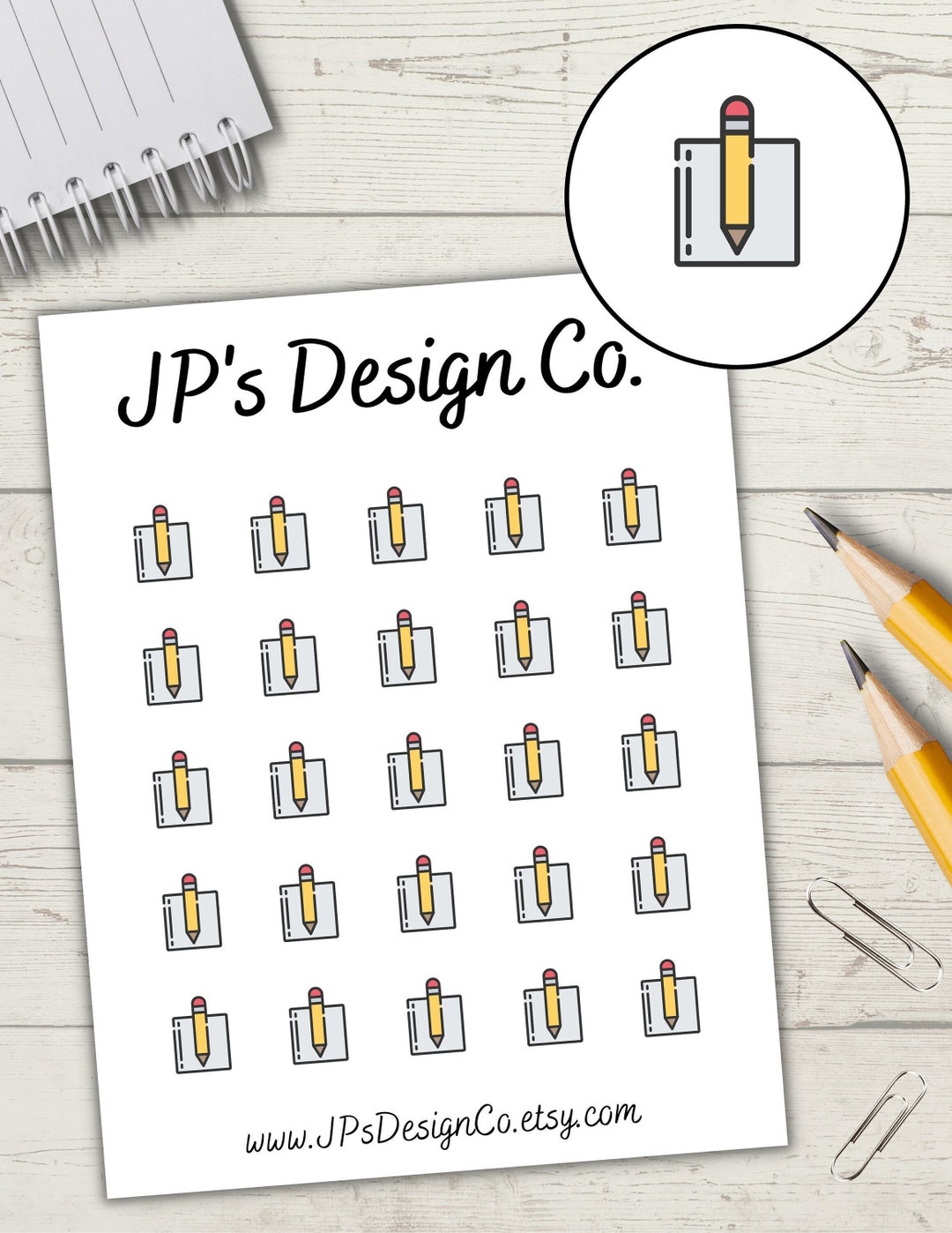 Notepad Planner Stickers - Etsy
