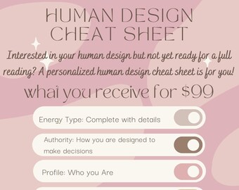 Human Design Chart Reading Cheat Sheet - Etsy