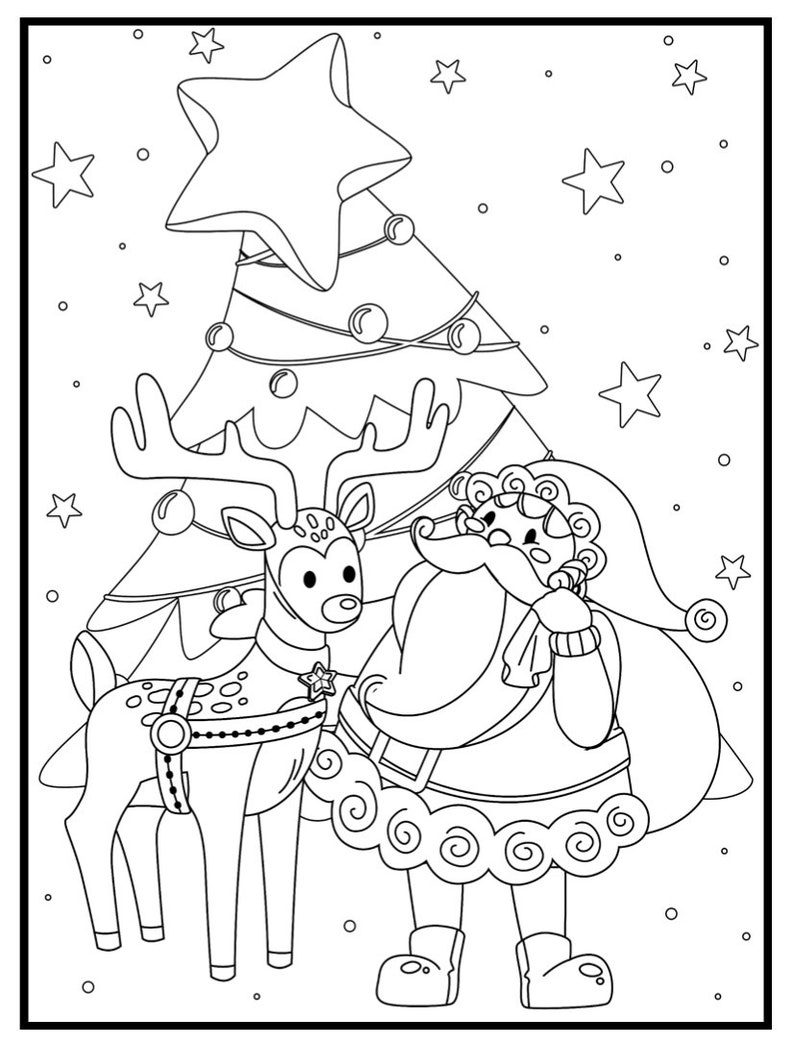 Kids Christmas Coloring Book .PDF - Etsy