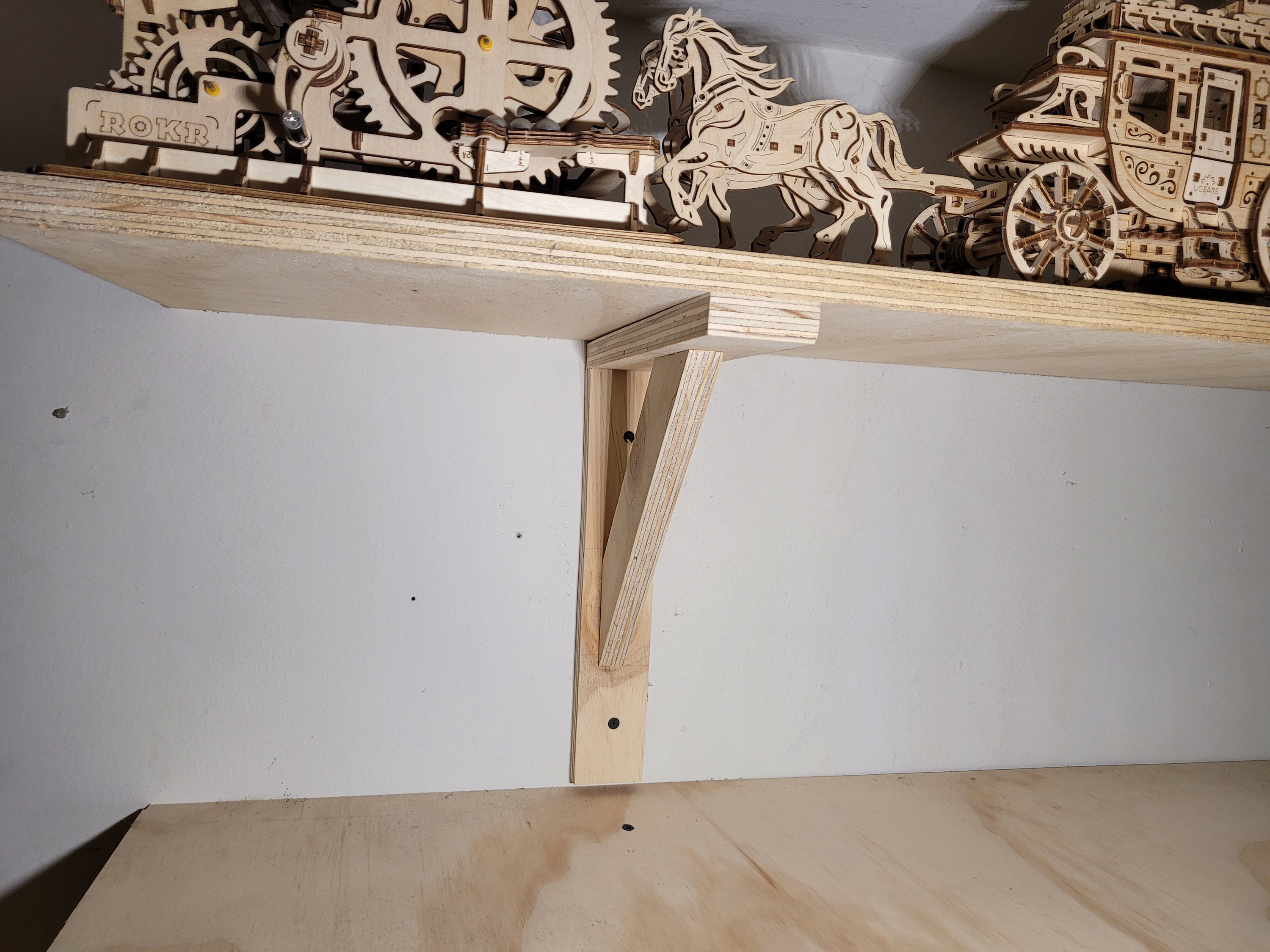 Plywood Shelf With Shelf Brackets - Etsy