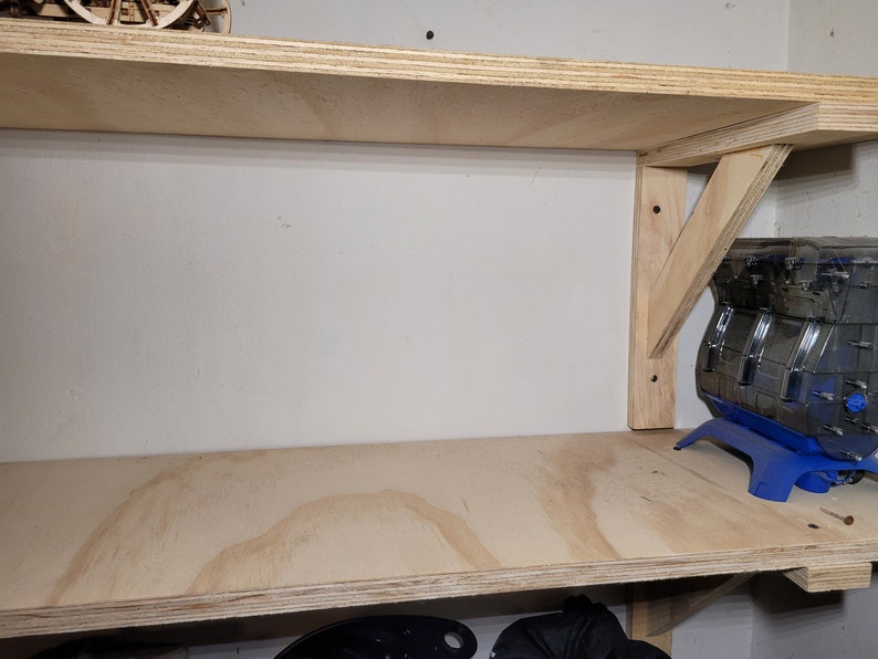 Plywood Shelf With Shelf Brackets - Etsy