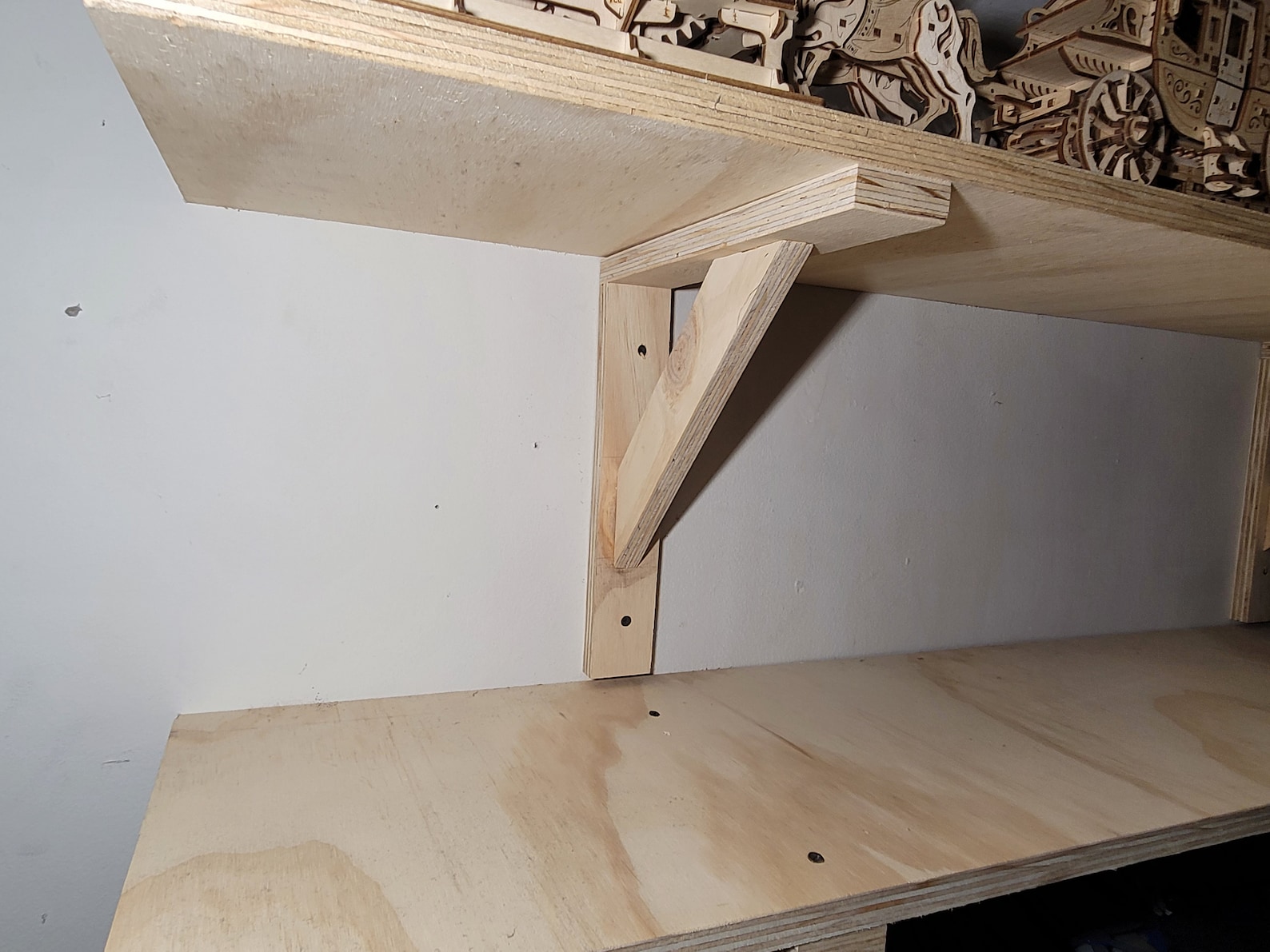 Plywood Shelf With Shelf Brackets - Etsy