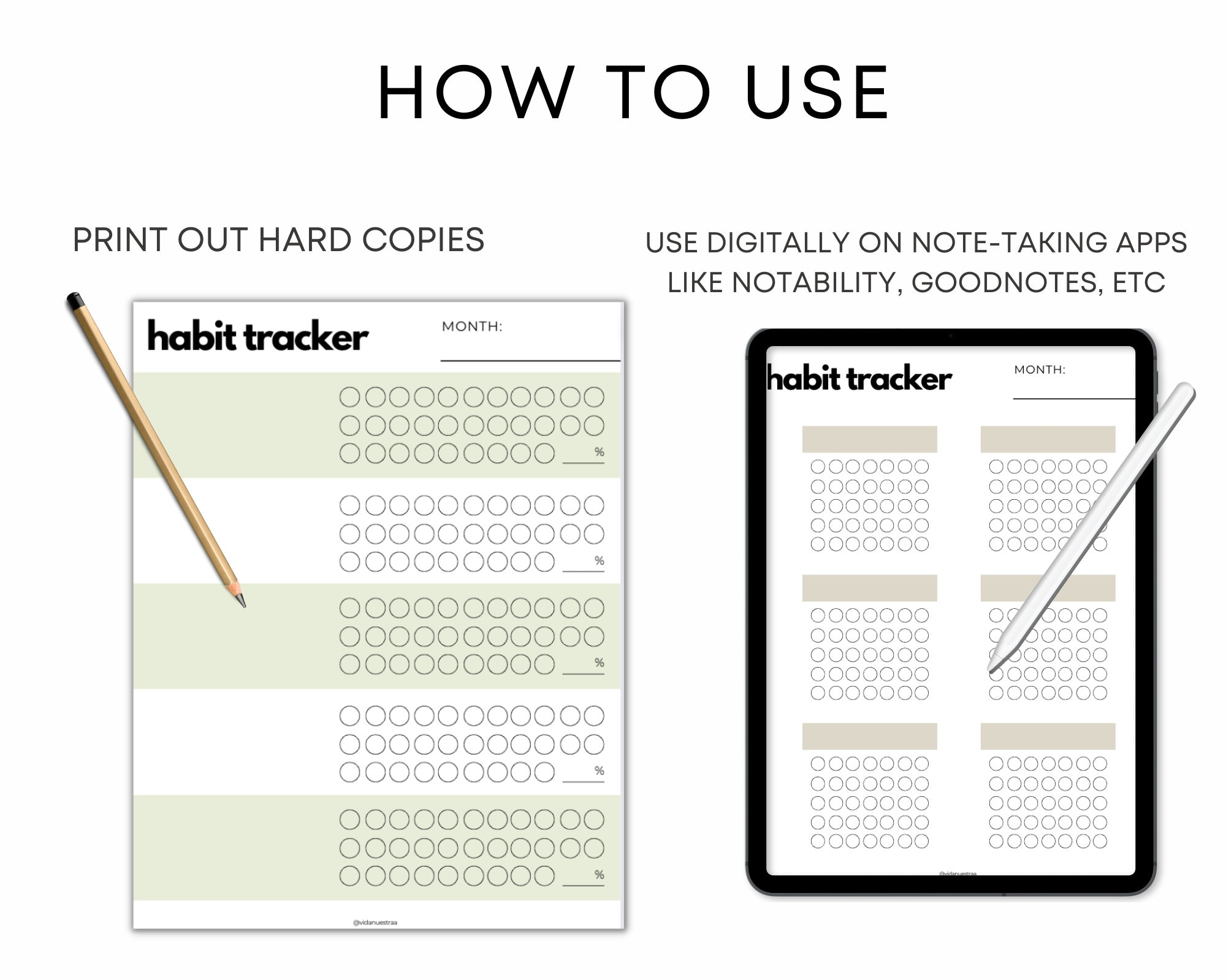Habit Tracking Templates, Habit Trackers, Digital and Printable ...