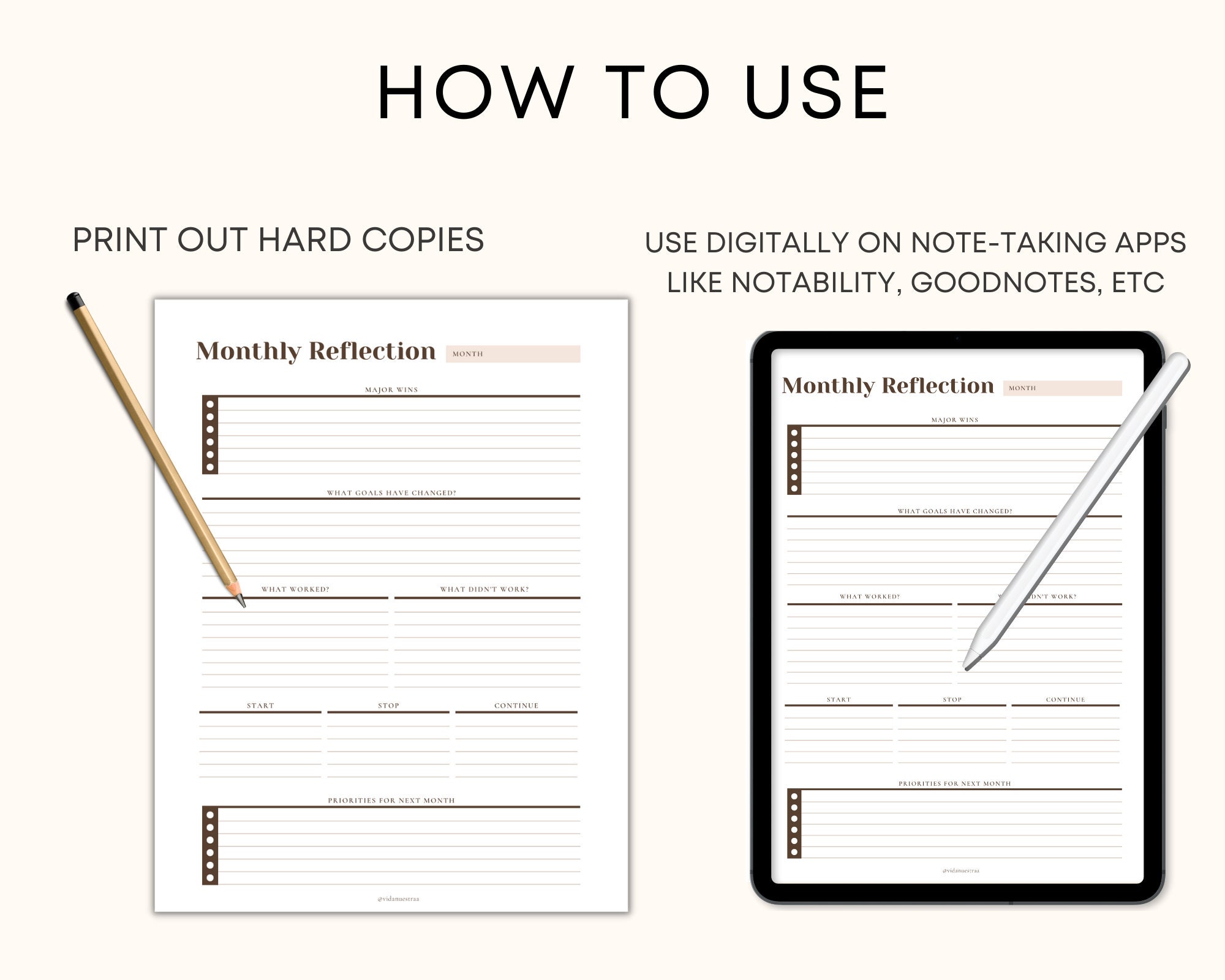 Monthly Review Printable, Monthly Reflection, Monthly Summary, Monthly ...