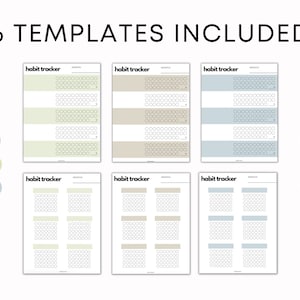 Habit Tracking Templates, Habit Trackers, Digital and Printable ...